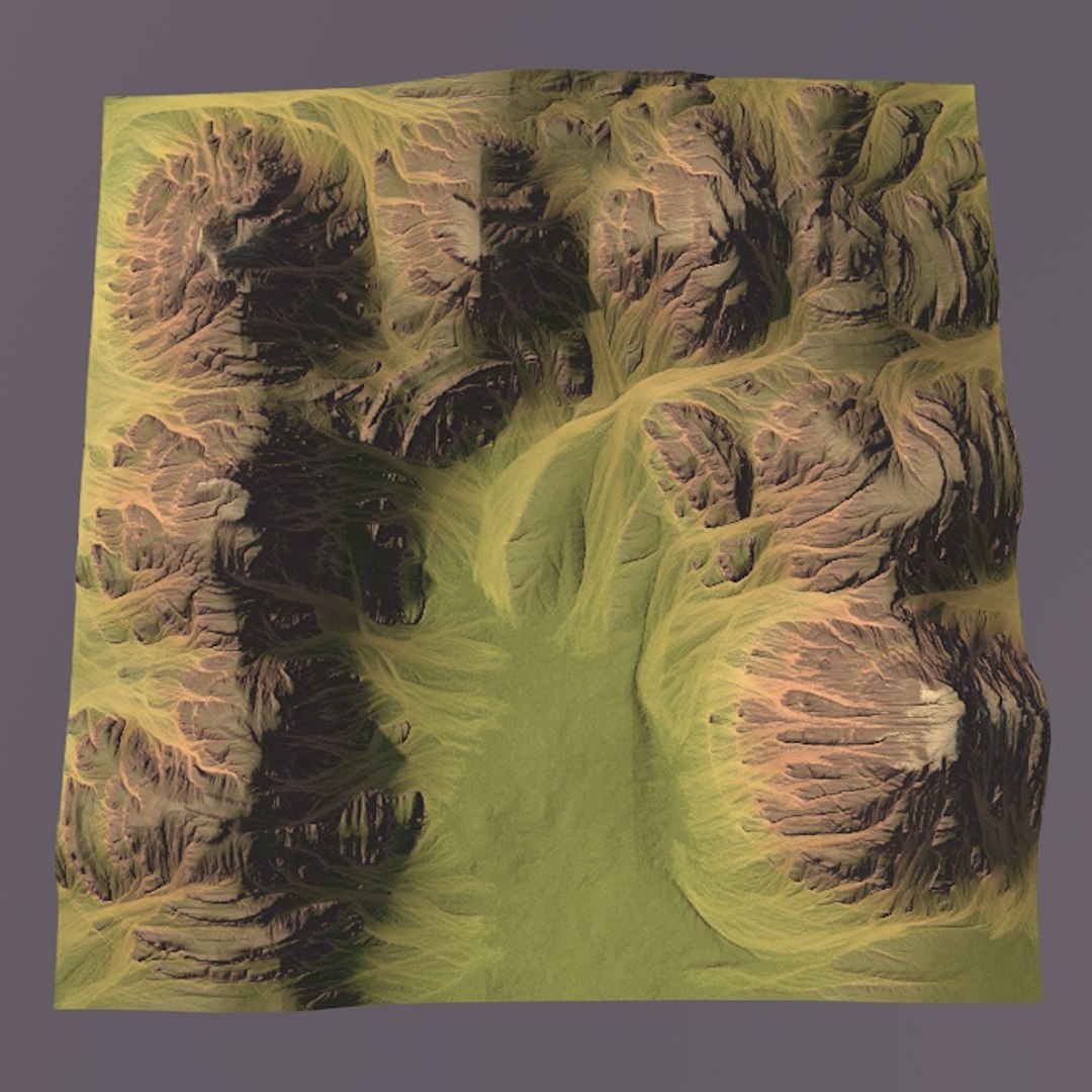 mountain maps terrain 3d model
