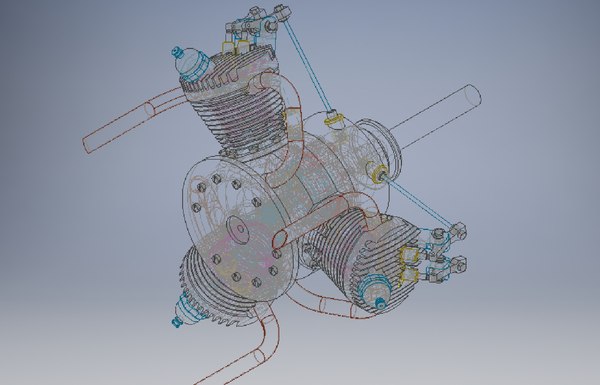 Radial Engine 3D model 3D model - TurboSquid 1988376