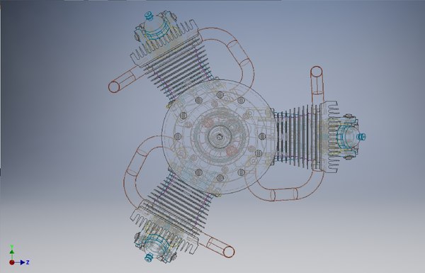 Radial Engine 3D model 3D model - TurboSquid 1988376