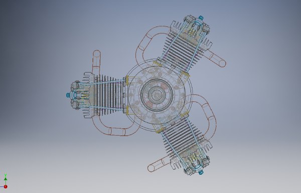 Radial Engine 3D model 3D model - TurboSquid 1988376