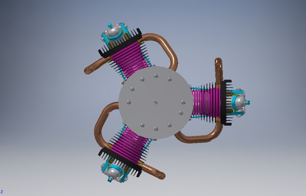 Radial Engine 3D model 3D model - TurboSquid 1988376