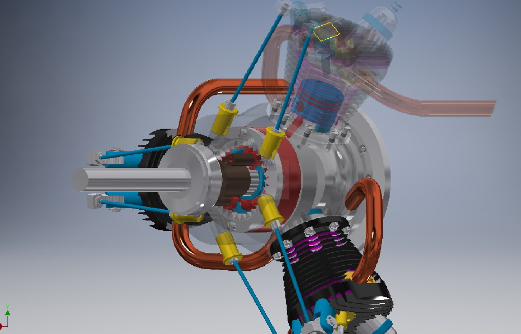 Radial Engine 3D model 3D model - TurboSquid 1988376