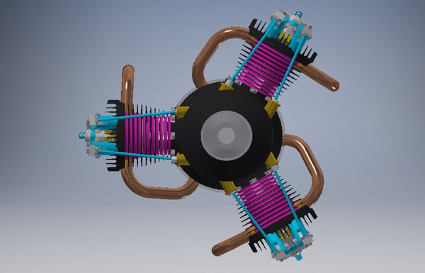 Radial Engine 3D model 3D model - TurboSquid 1988376