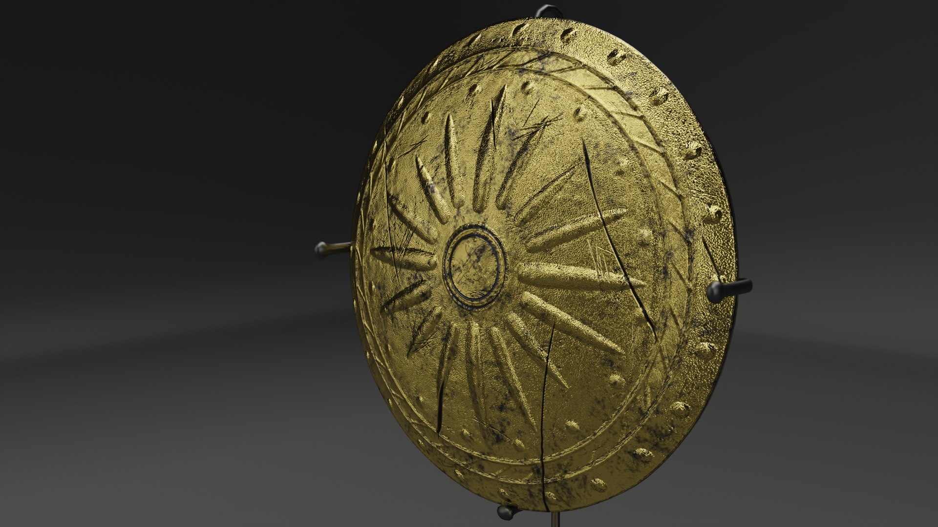 3D A HISTORICAL KINGS SHIELD USED IN A BATTLE MODEL IN LOW POLY ...