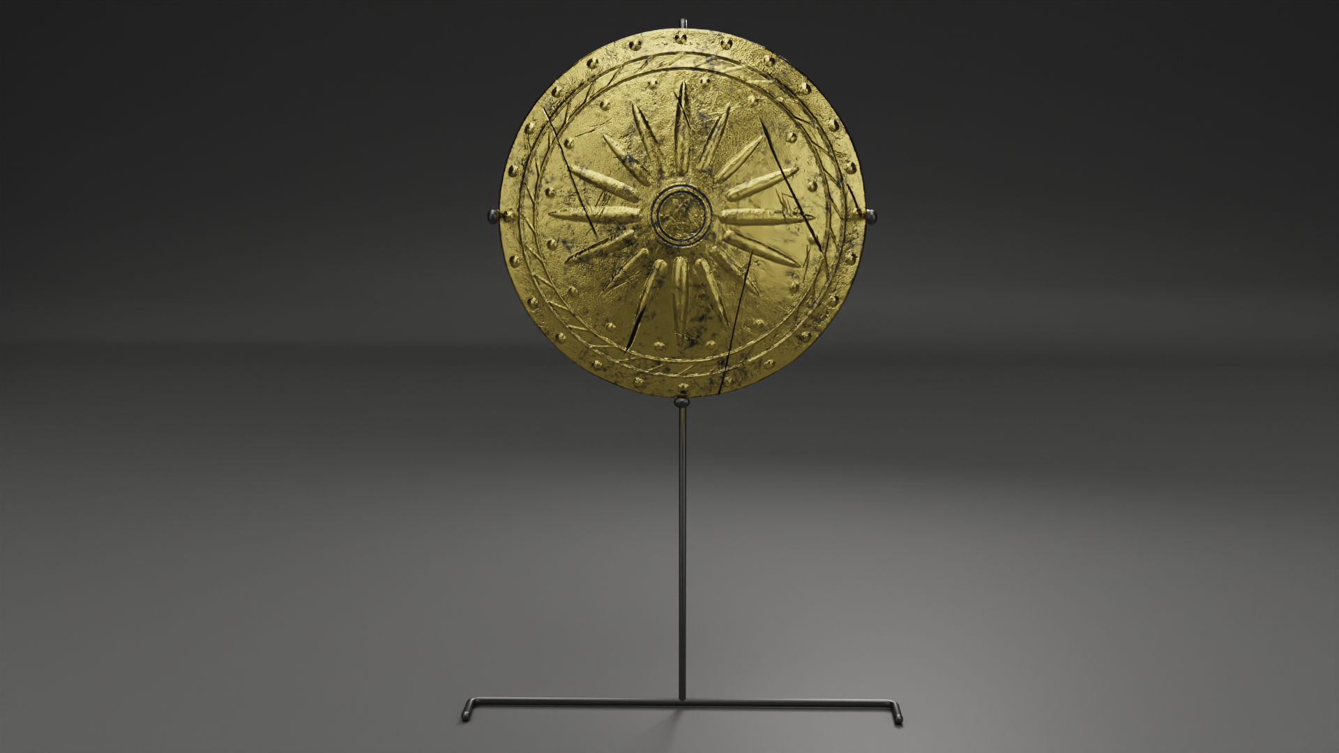 3D A HISTORICAL KINGS SHIELD USED IN A BATTLE MODEL IN LOW POLY ...