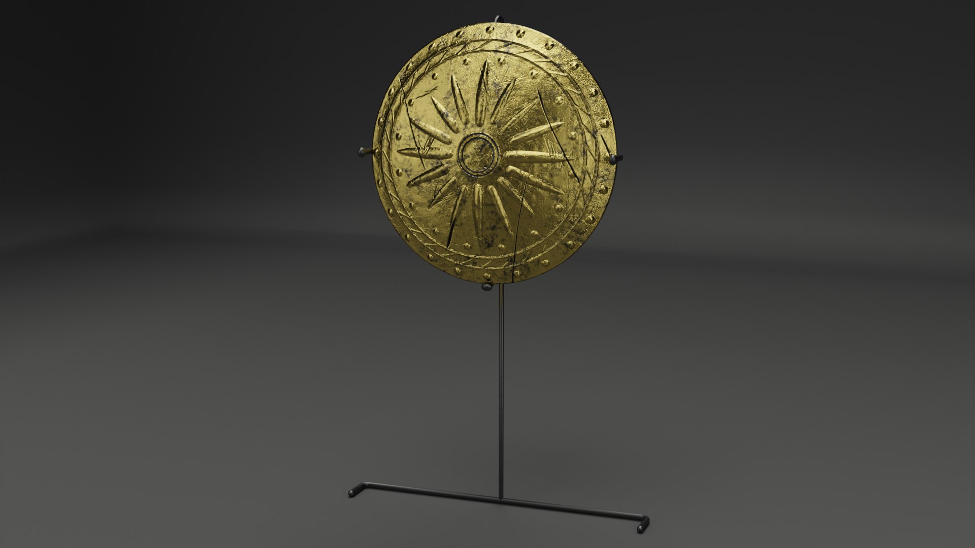 3D A HISTORICAL KINGS SHIELD USED IN A BATTLE MODEL IN LOW POLY ...