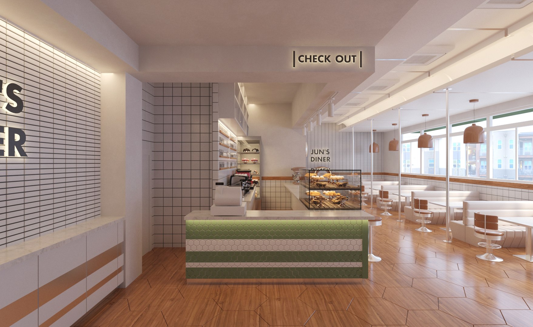 Modern Diner Exterior And Interior 3D - TurboSquid 2219914