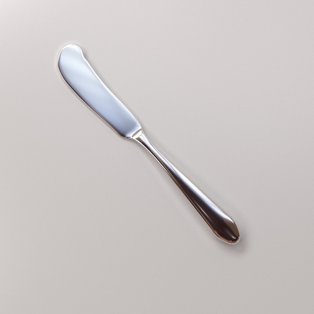 Butter Spread Knife 3D Model - TurboSquid 1293547