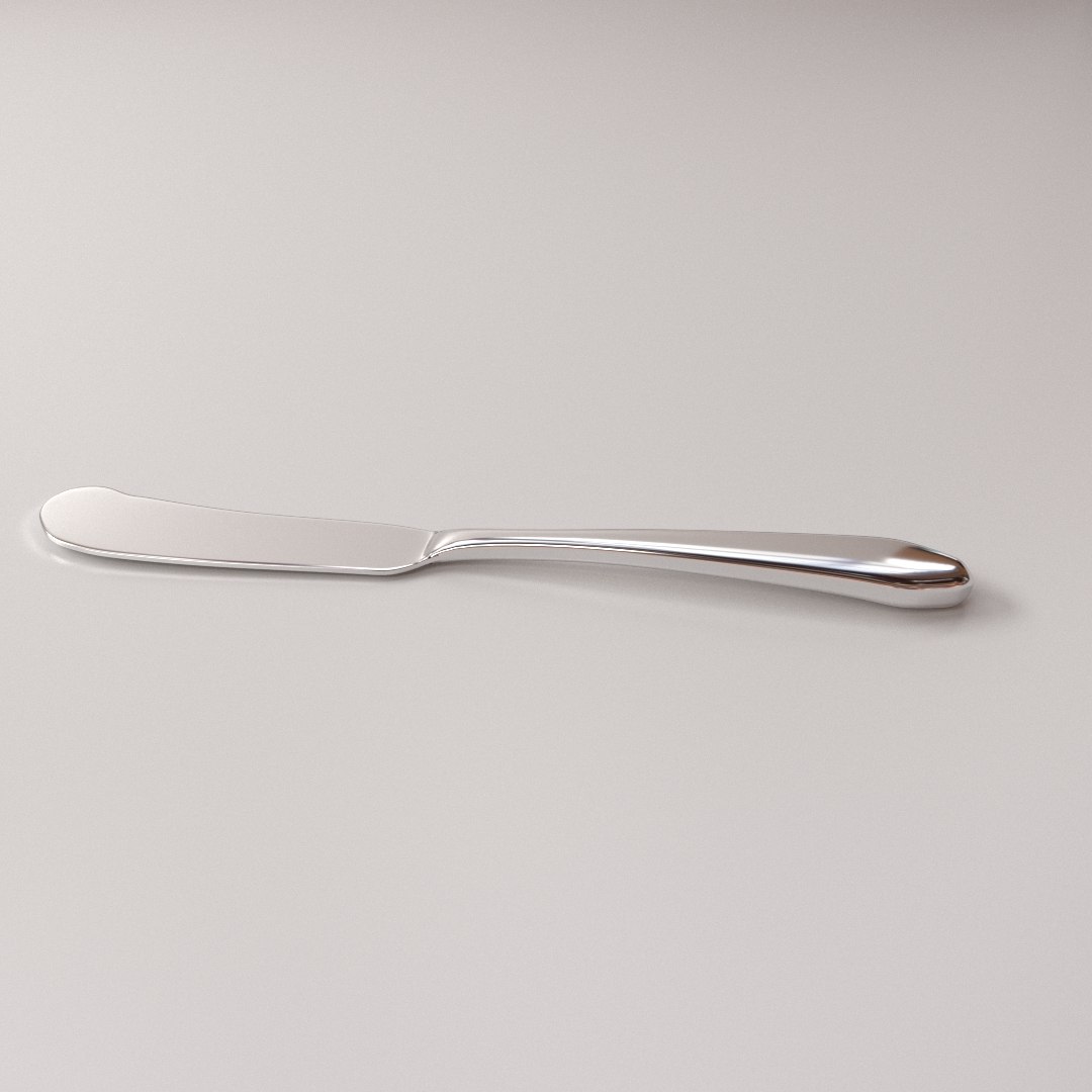 Butter Spread Knife 3D Model - TurboSquid 1293547