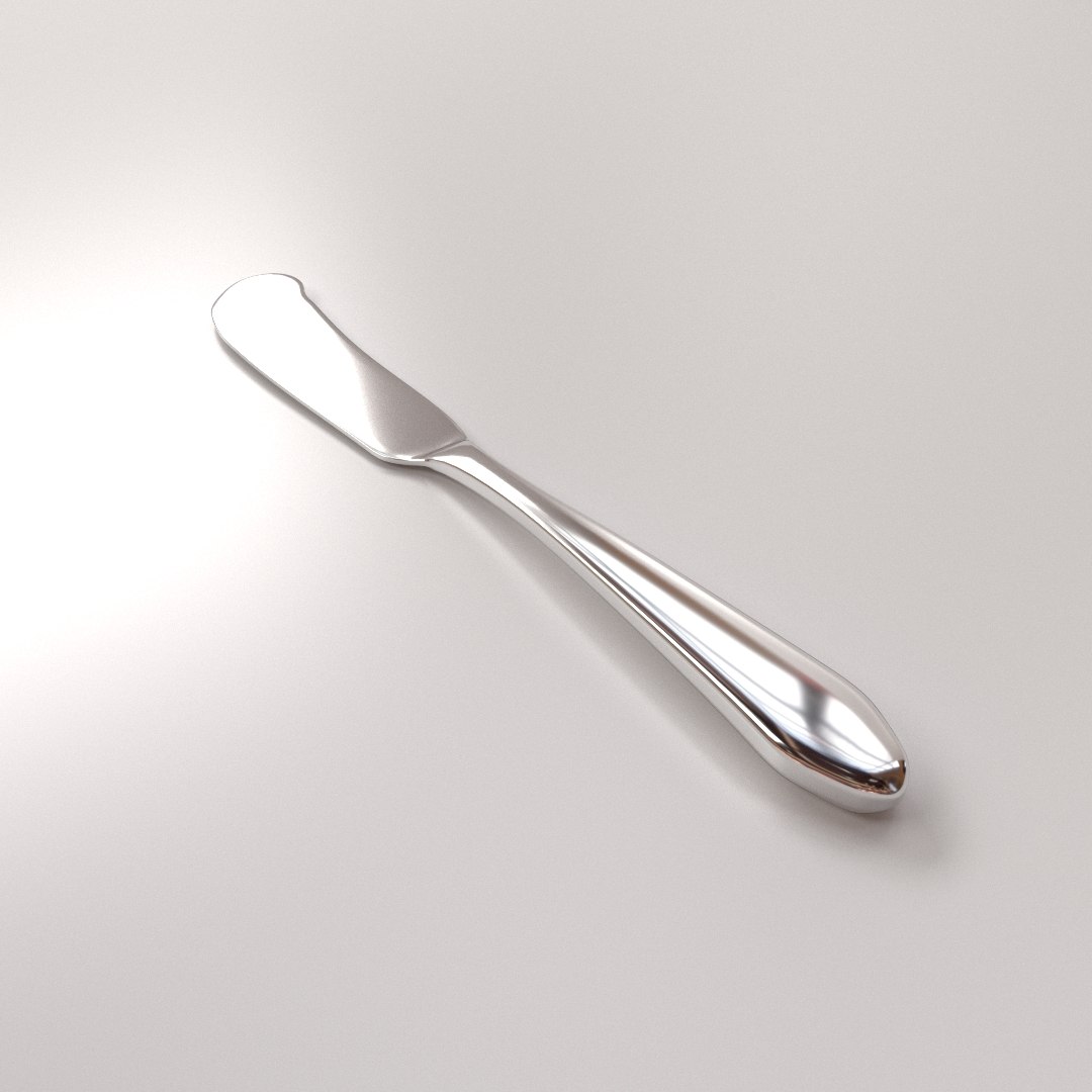 Butter Spread Knife 3D Model - TurboSquid 1293547