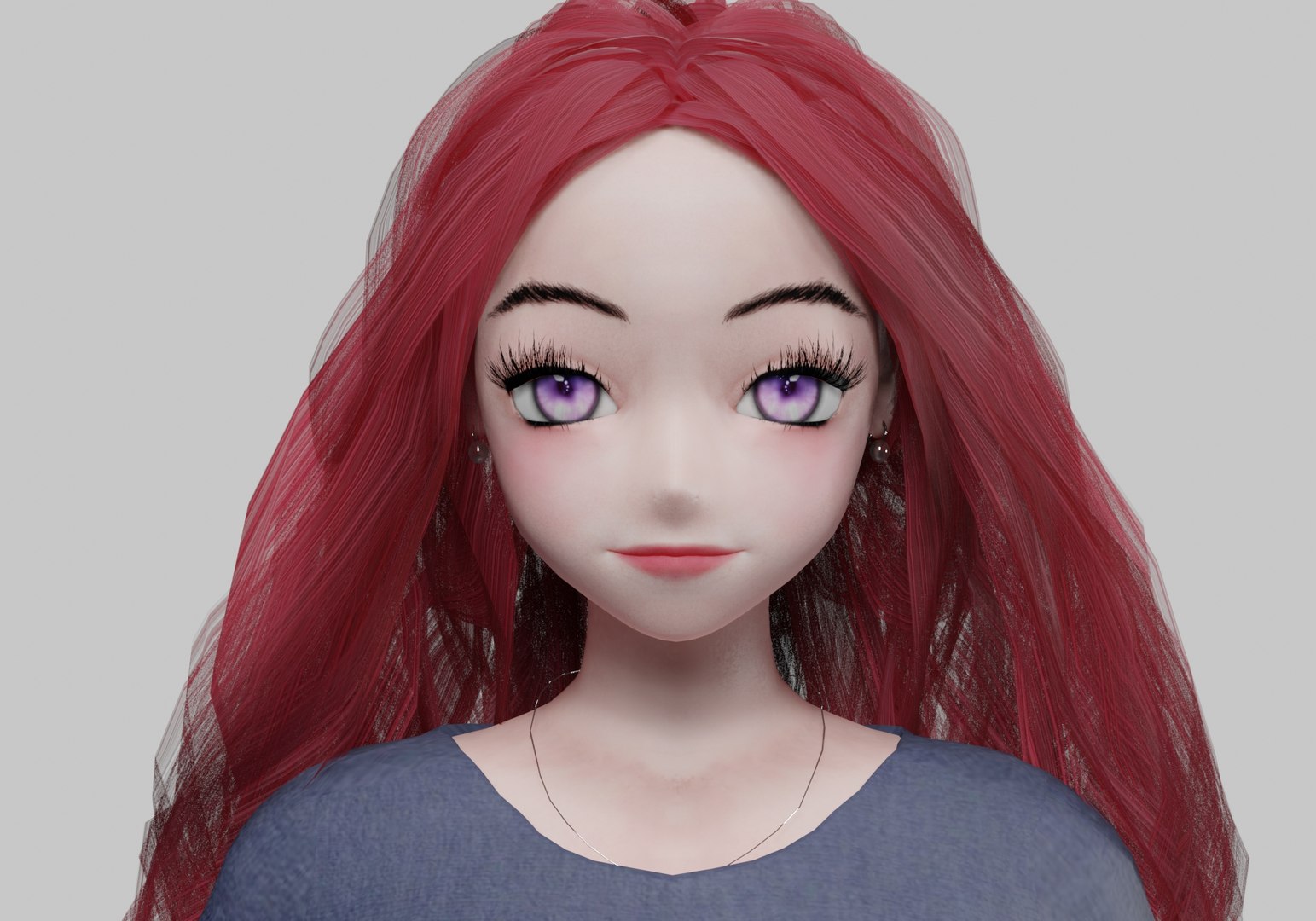 3D Model Cartoon Cute Girl V32995 - TurboSquid 2272001