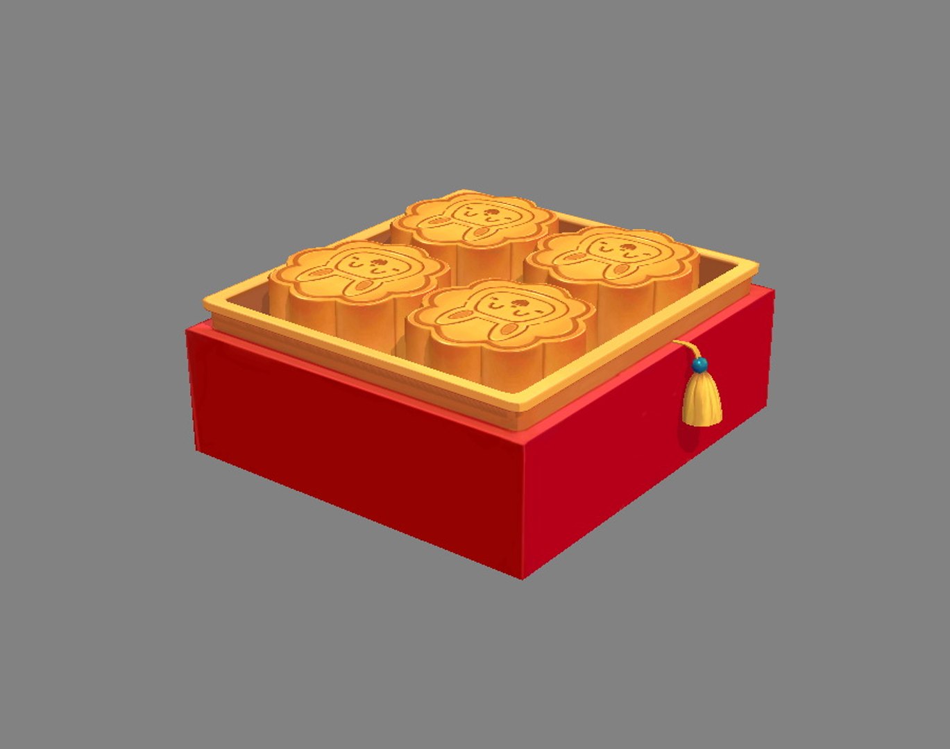 Mooncake Gift 3D Model - TurboSquid 1664049