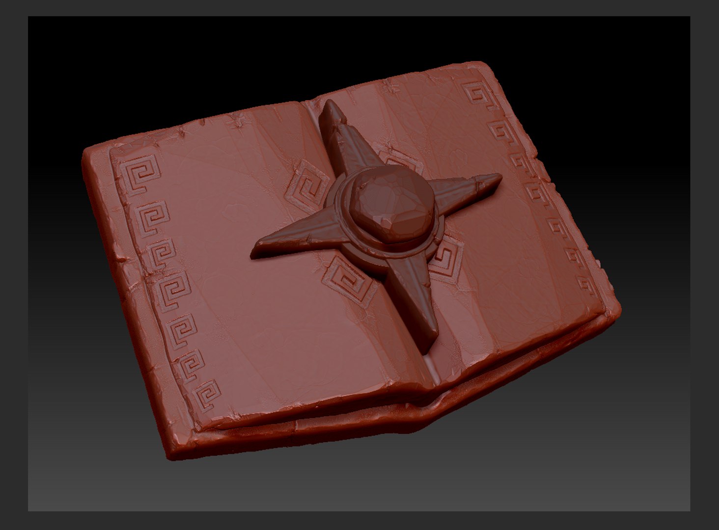3d Model Of Aztec Book Magic