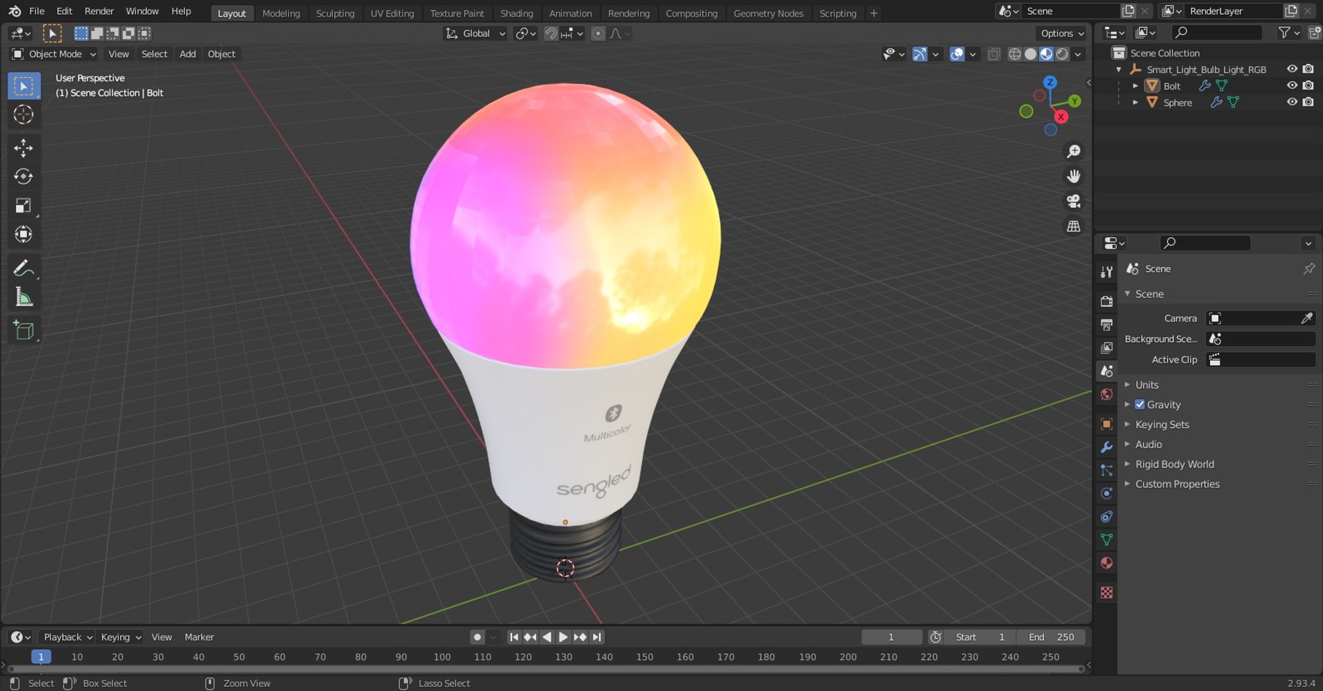3D Smart Light Bulb Light RGB Model - TurboSquid 1944788