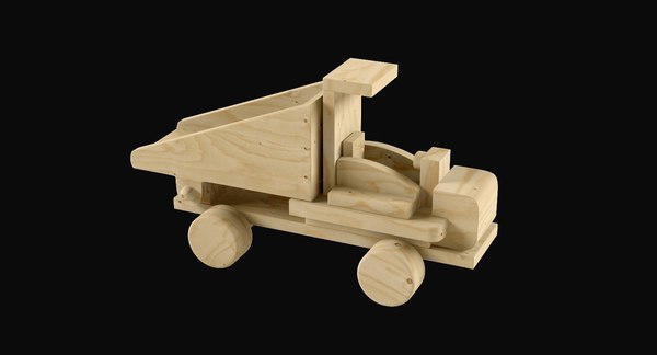 3d model wooden wood car