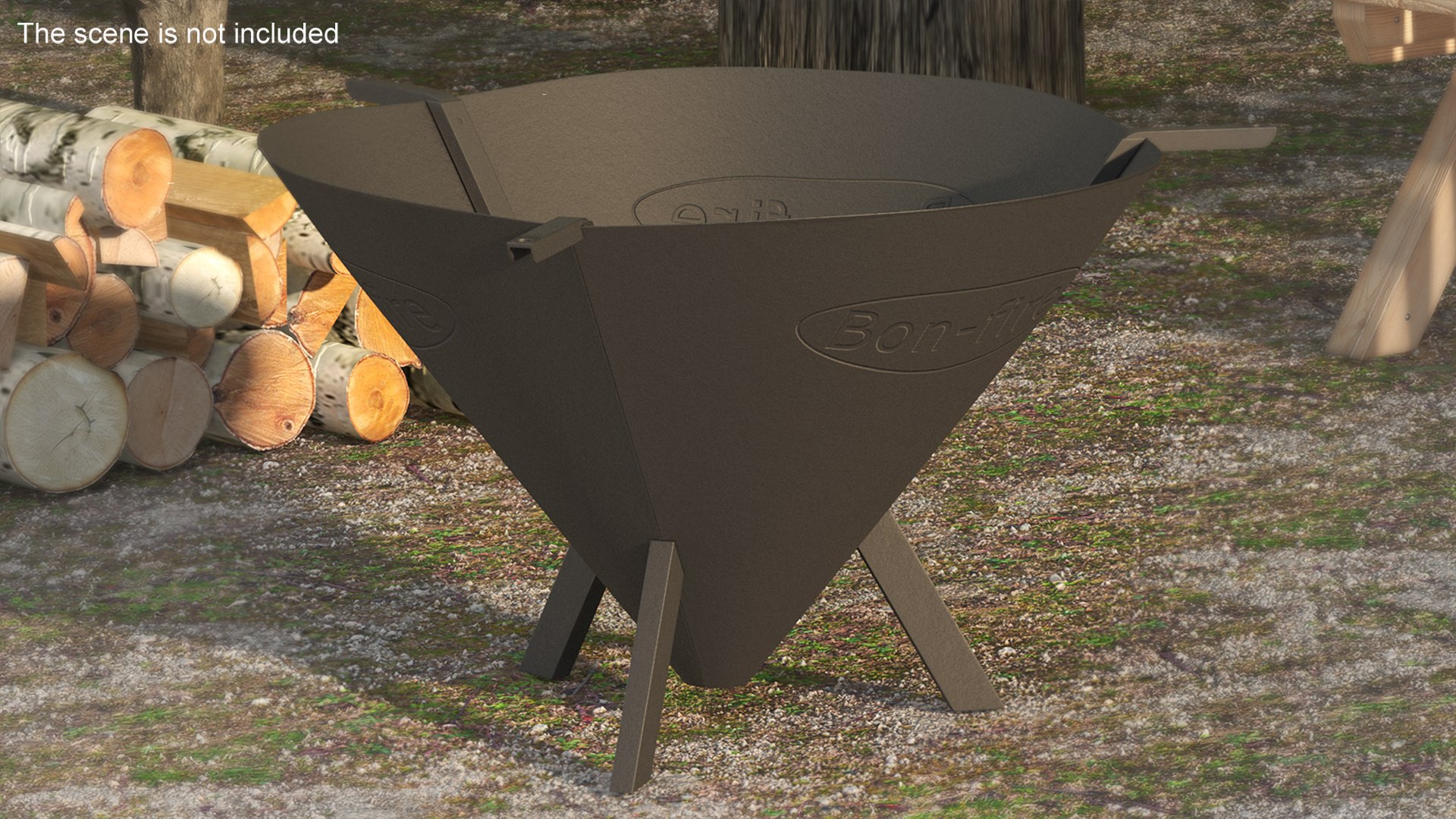 3D Bonfire Fire Pit Cone Metal Black - TurboSquid 2138057