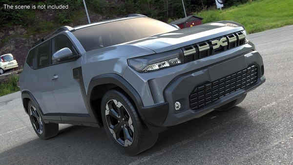 Dacia Duster 2024 Crossover Branco preparado para Cinema 4D Modelo 3D ...