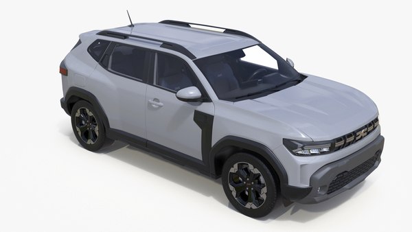 Dacia Duster 2024 Crossover in Weiß, ausgerüstet für Cinema 4D 3D ...