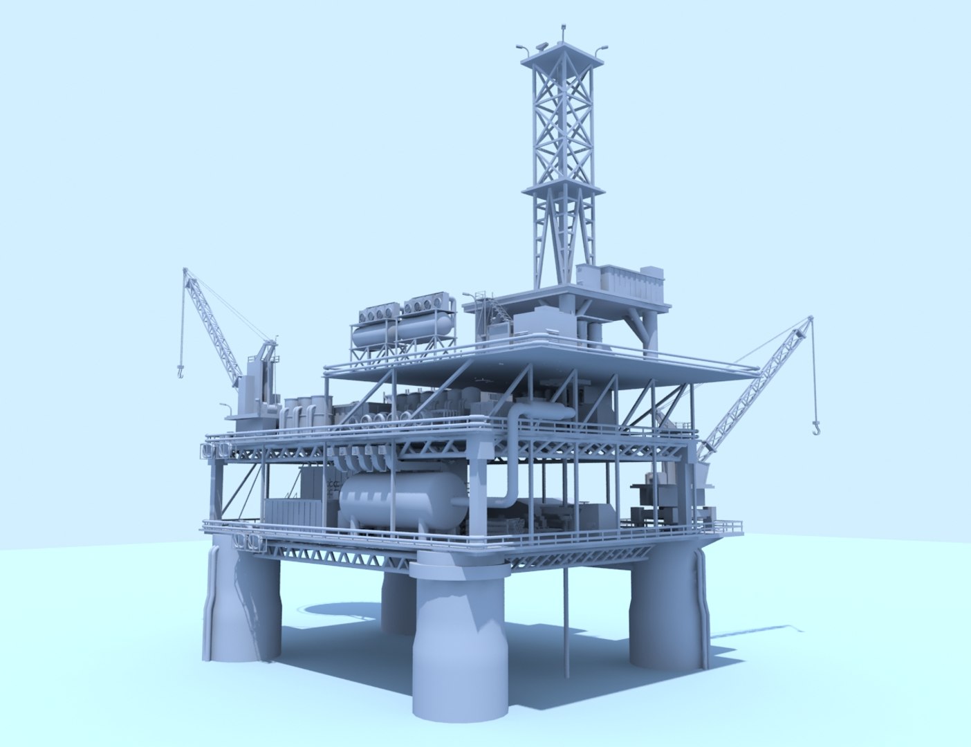 Oil Platform 3D Model - TurboSquid 1195342