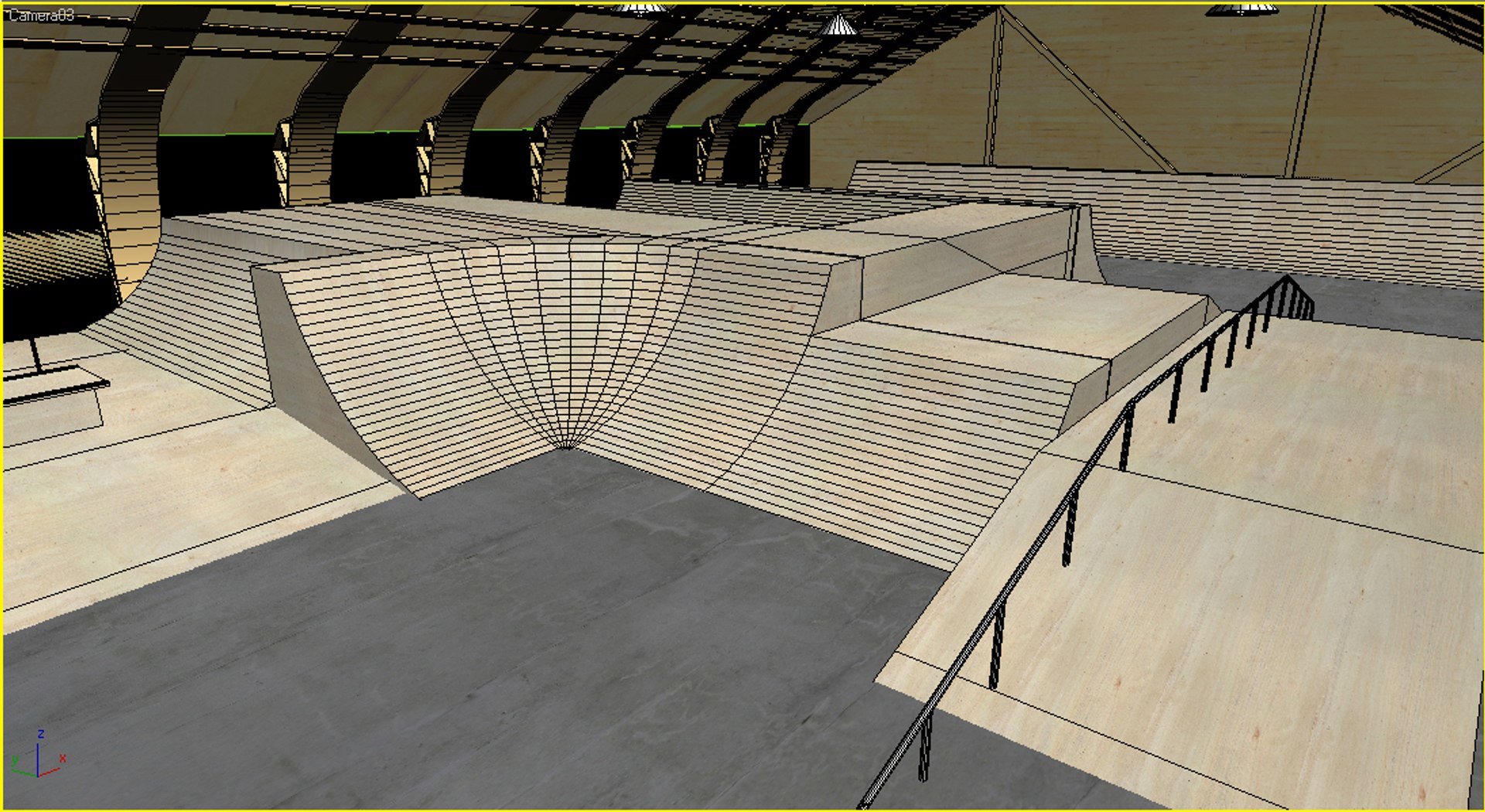 Indoor Skating 3d Model
