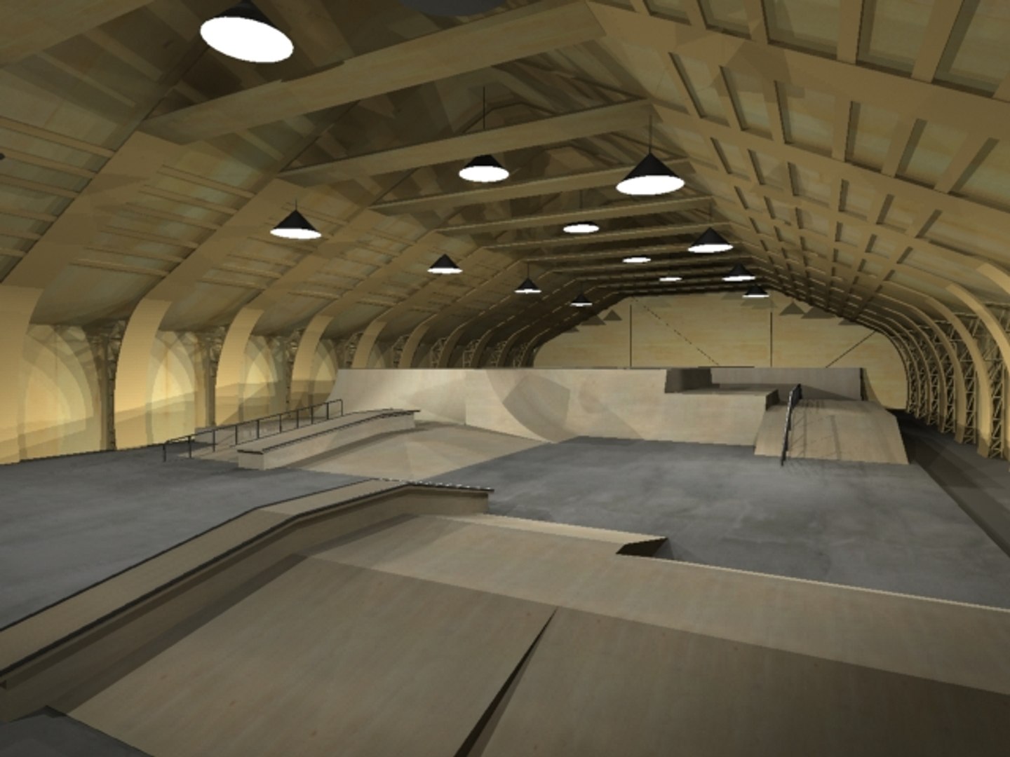 Indoor Skating 3d Model