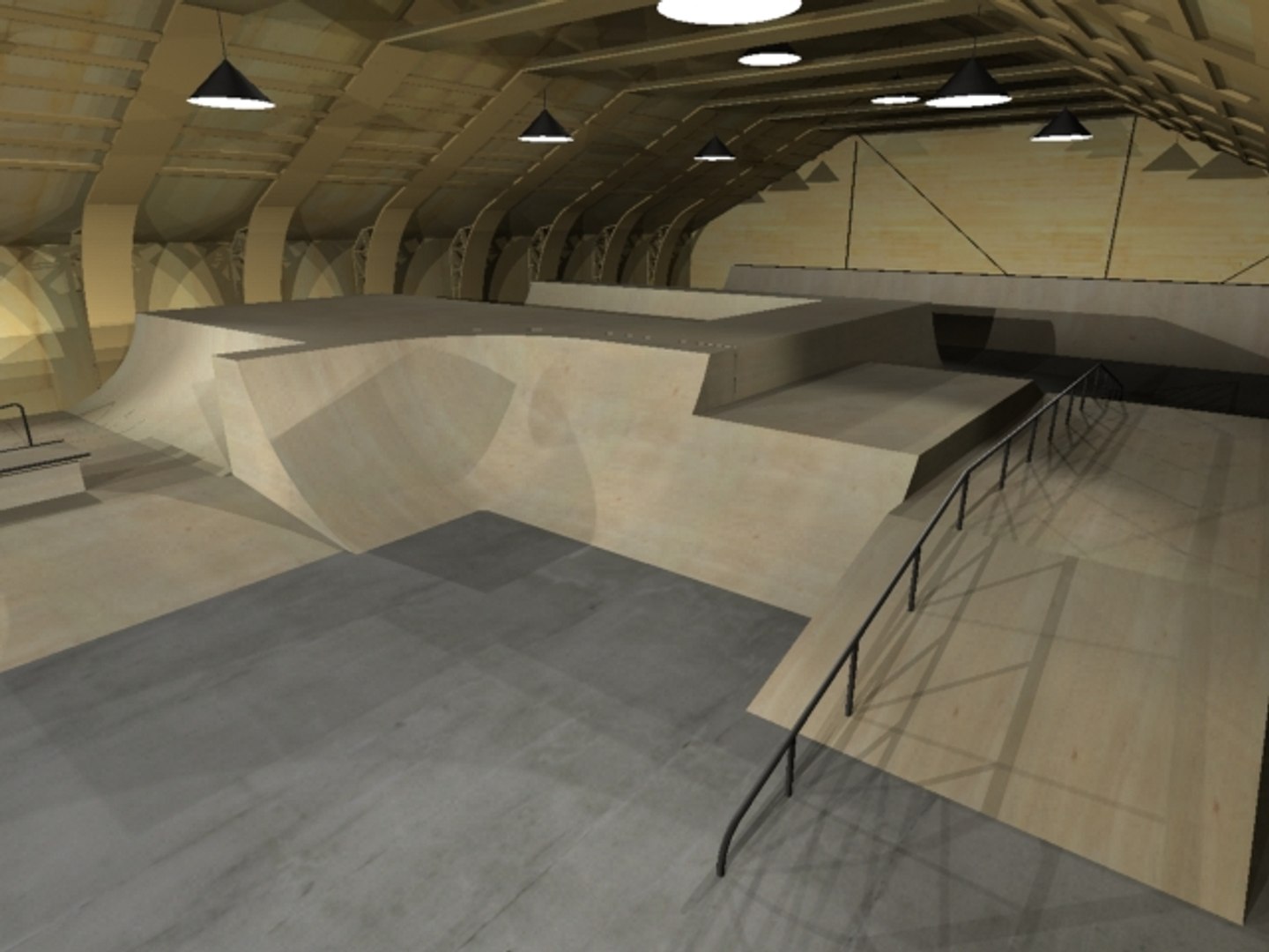 Indoor Skating 3d Model