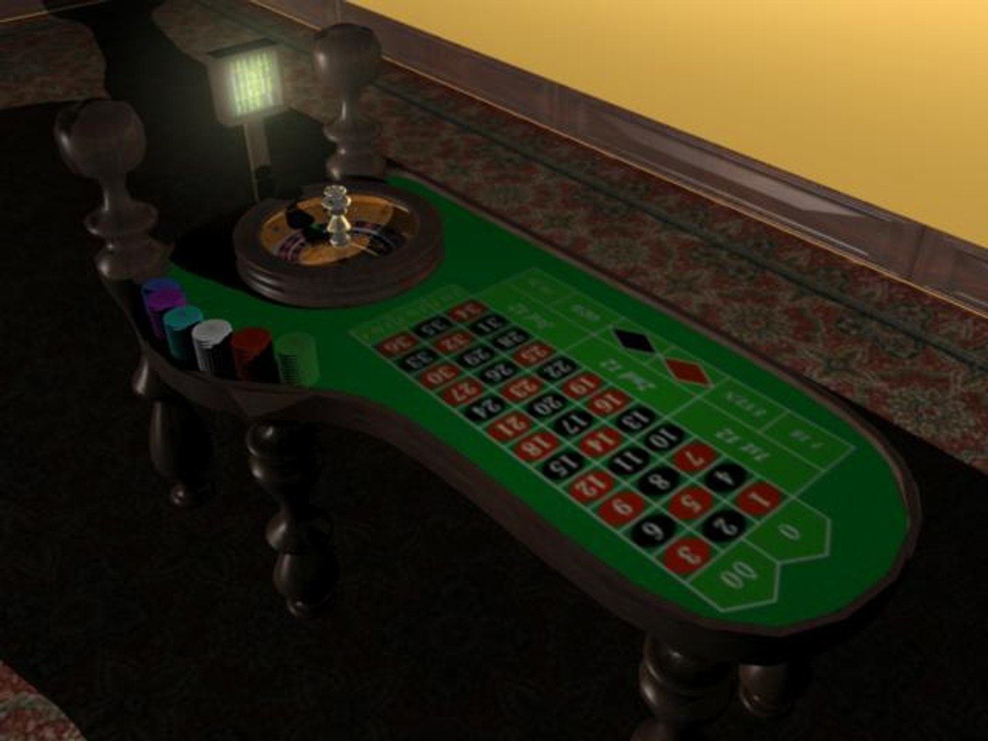 Free Roulette Table 3d Model