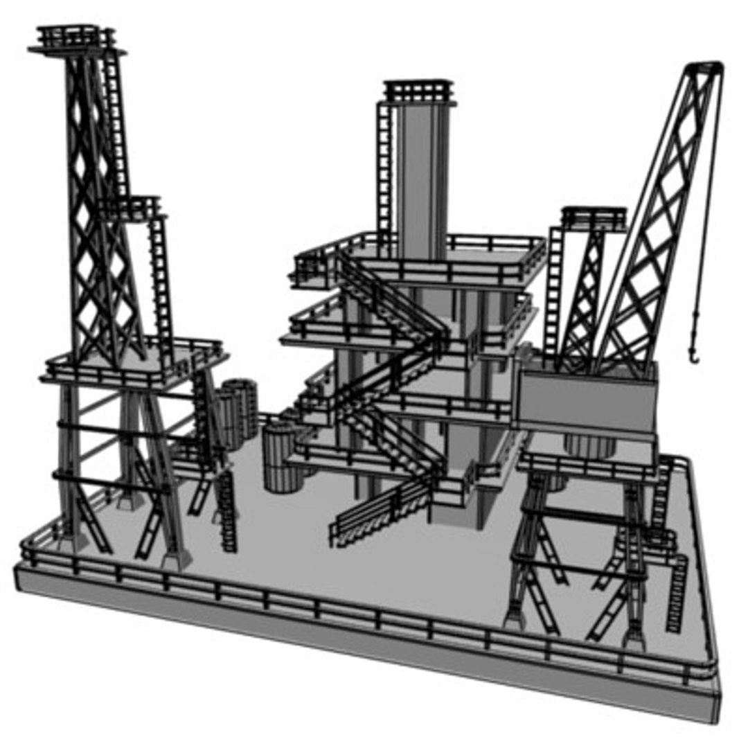 drilling rig 3d model