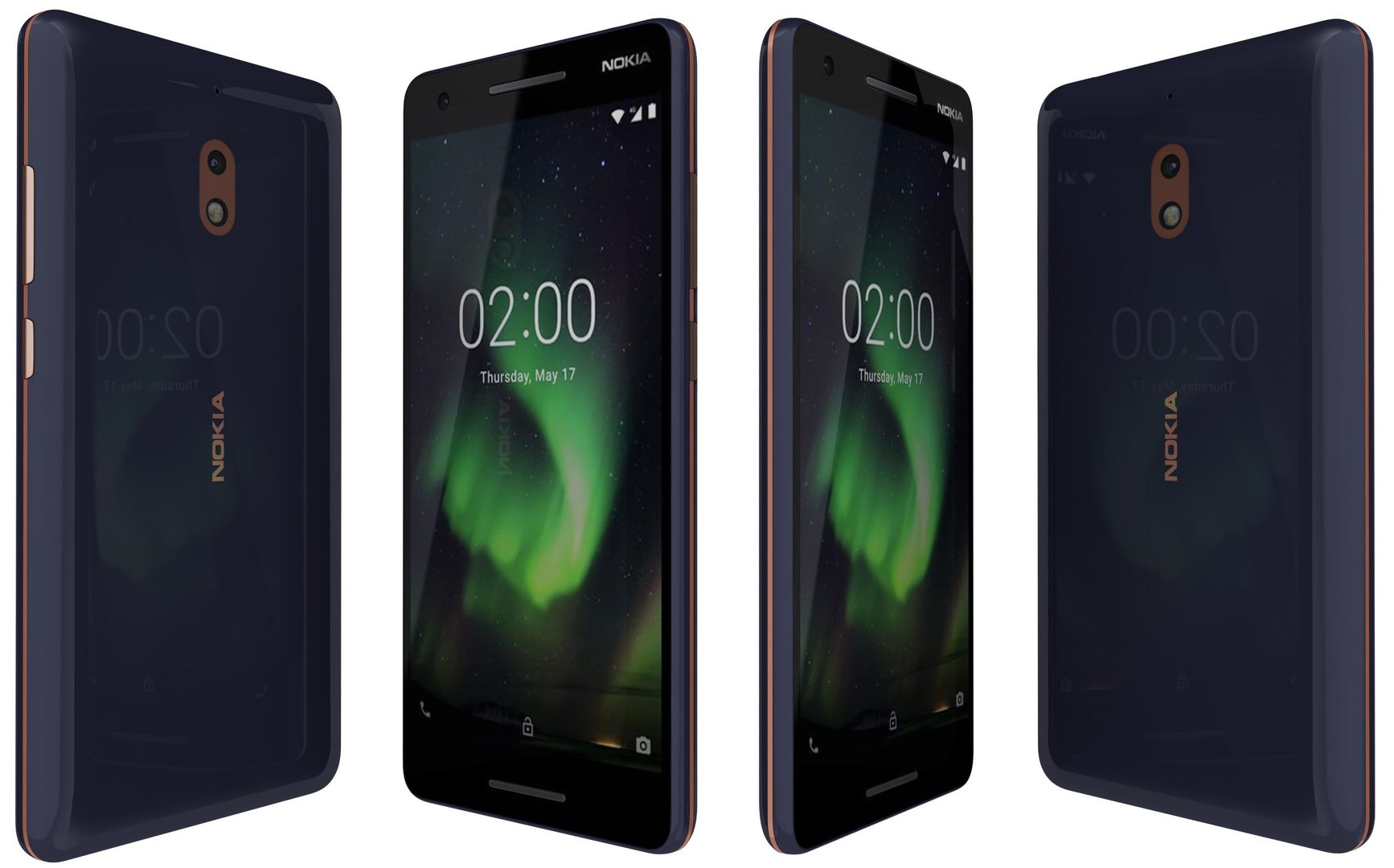 3D nokia 2 1 blue - TurboSquid 1314482