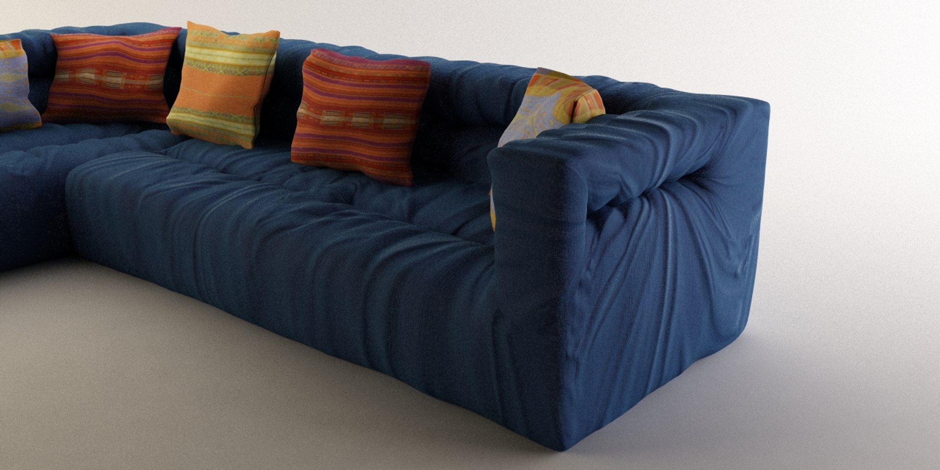 3d Sofa Wrinkles Model