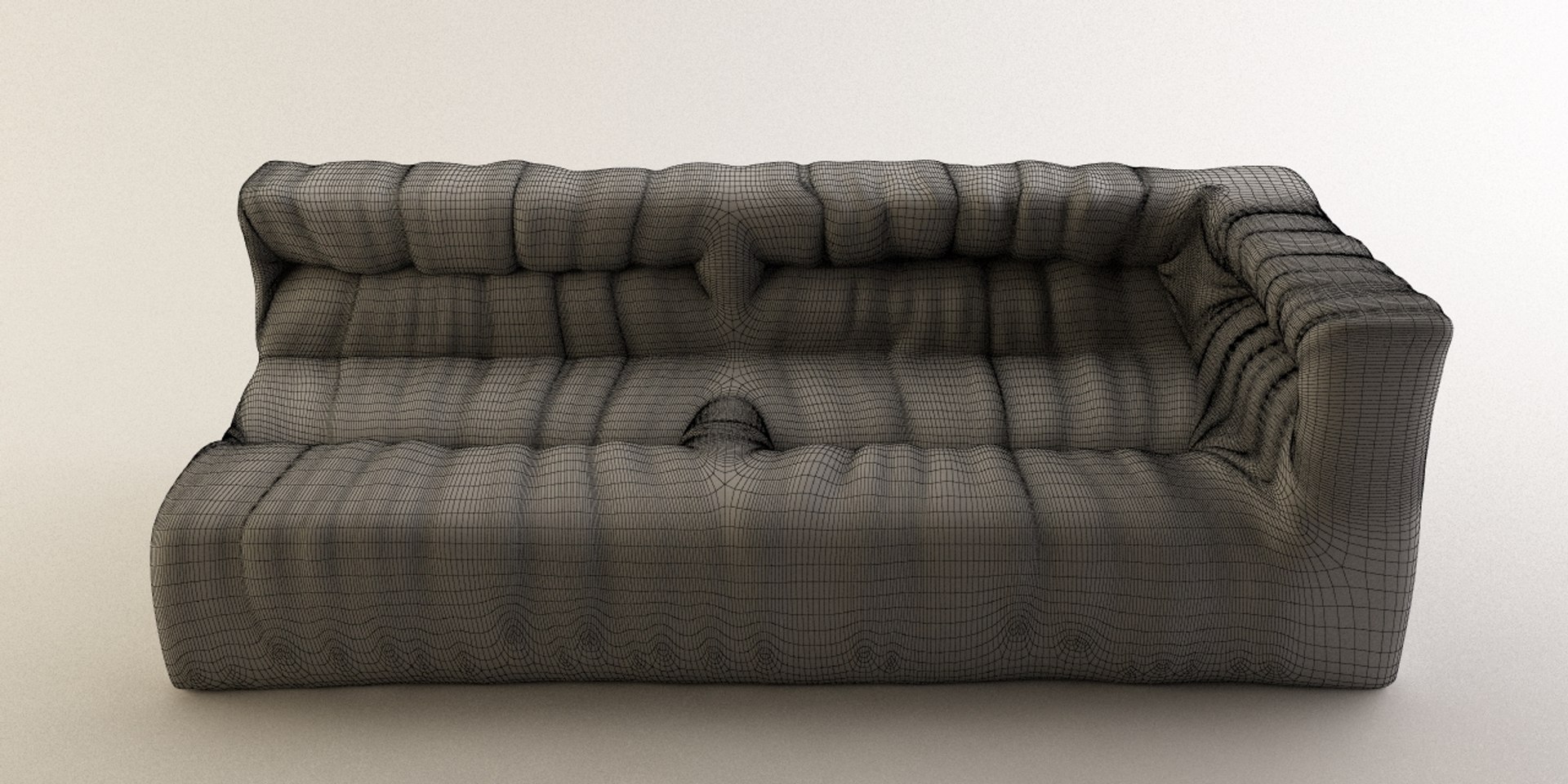 3d Sofa Wrinkles Model