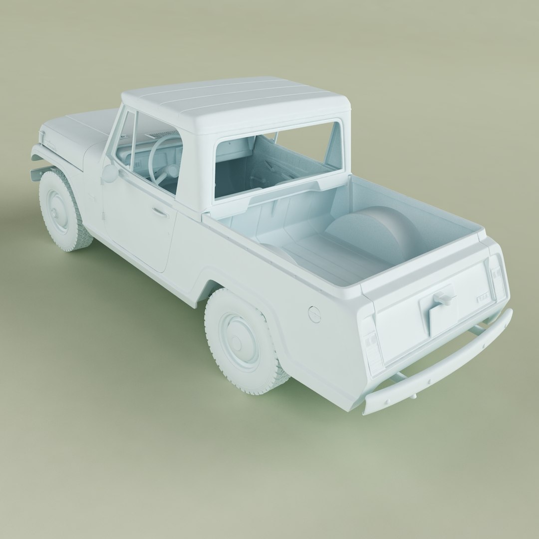 Jeep Jeepster Commando Pick Up 3D Model - TurboSquid 2136072