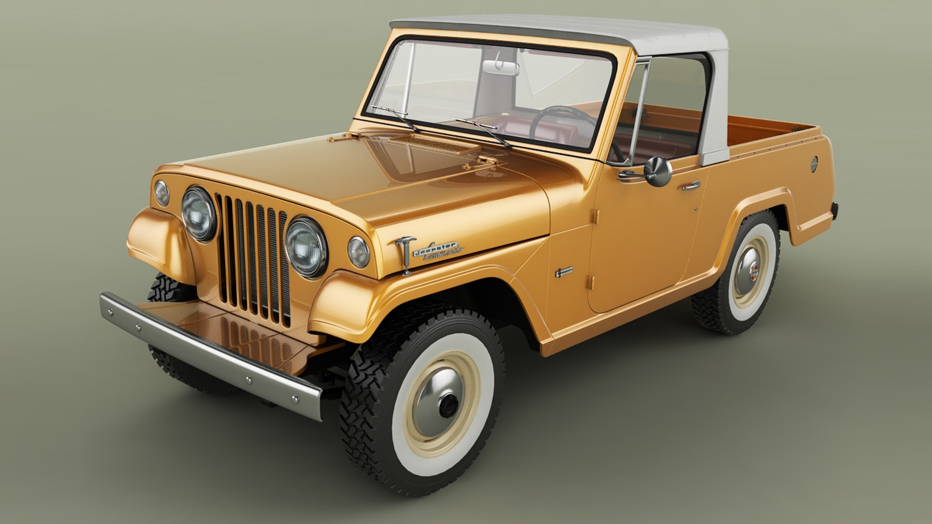 Jeep Jeepster Commando Pick Up 3D Model - TurboSquid 2136072