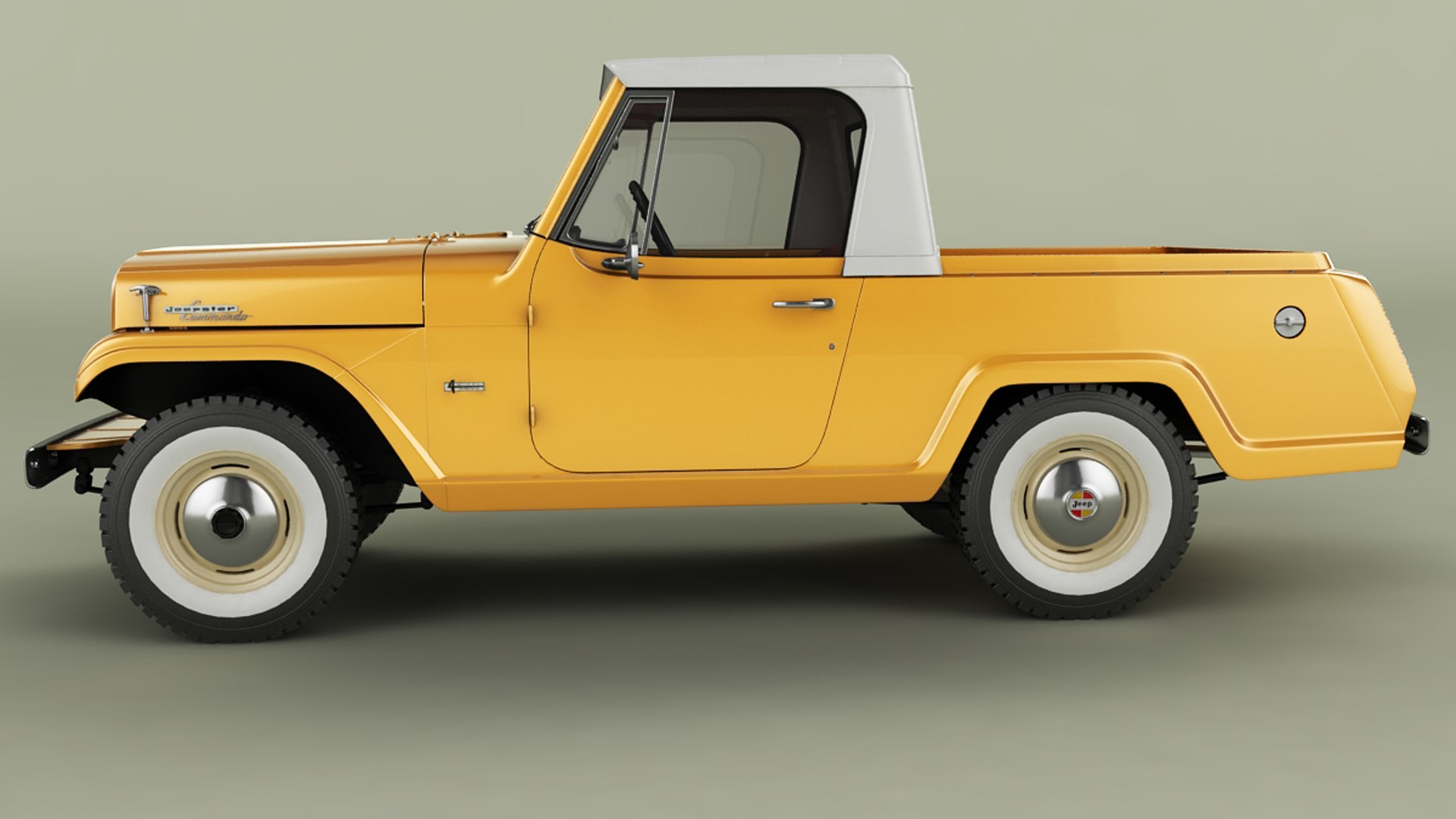 Jeep Jeepster Commando Pick Up 3D Model - TurboSquid 2136072