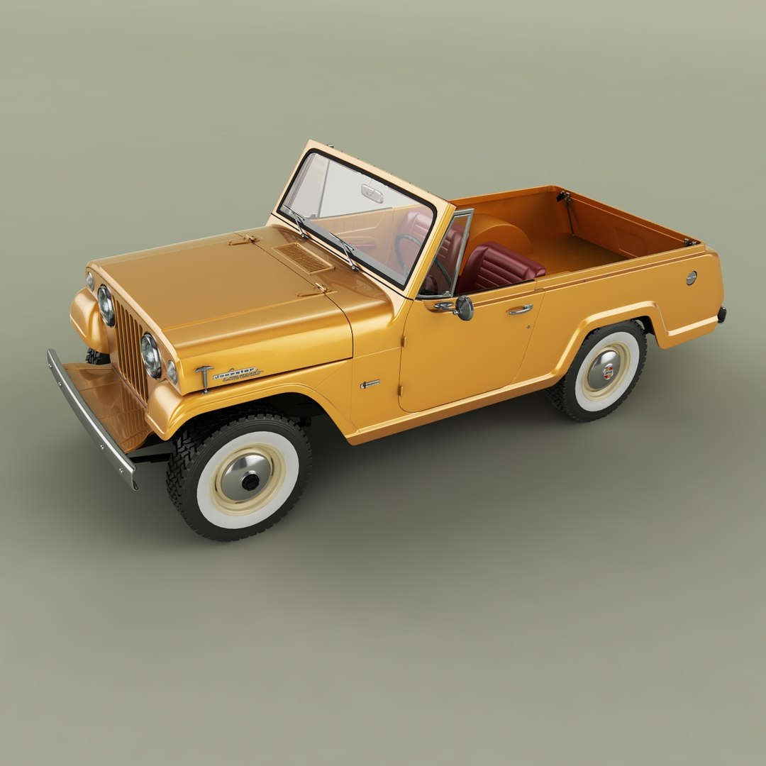 Jeep Jeepster Commando Pick Up 3D Model - TurboSquid 2136072