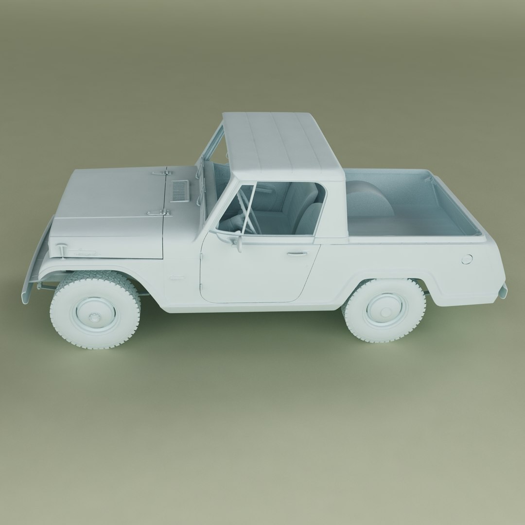 Jeep Jeepster Commando Pick Up 3D Model - TurboSquid 2136072