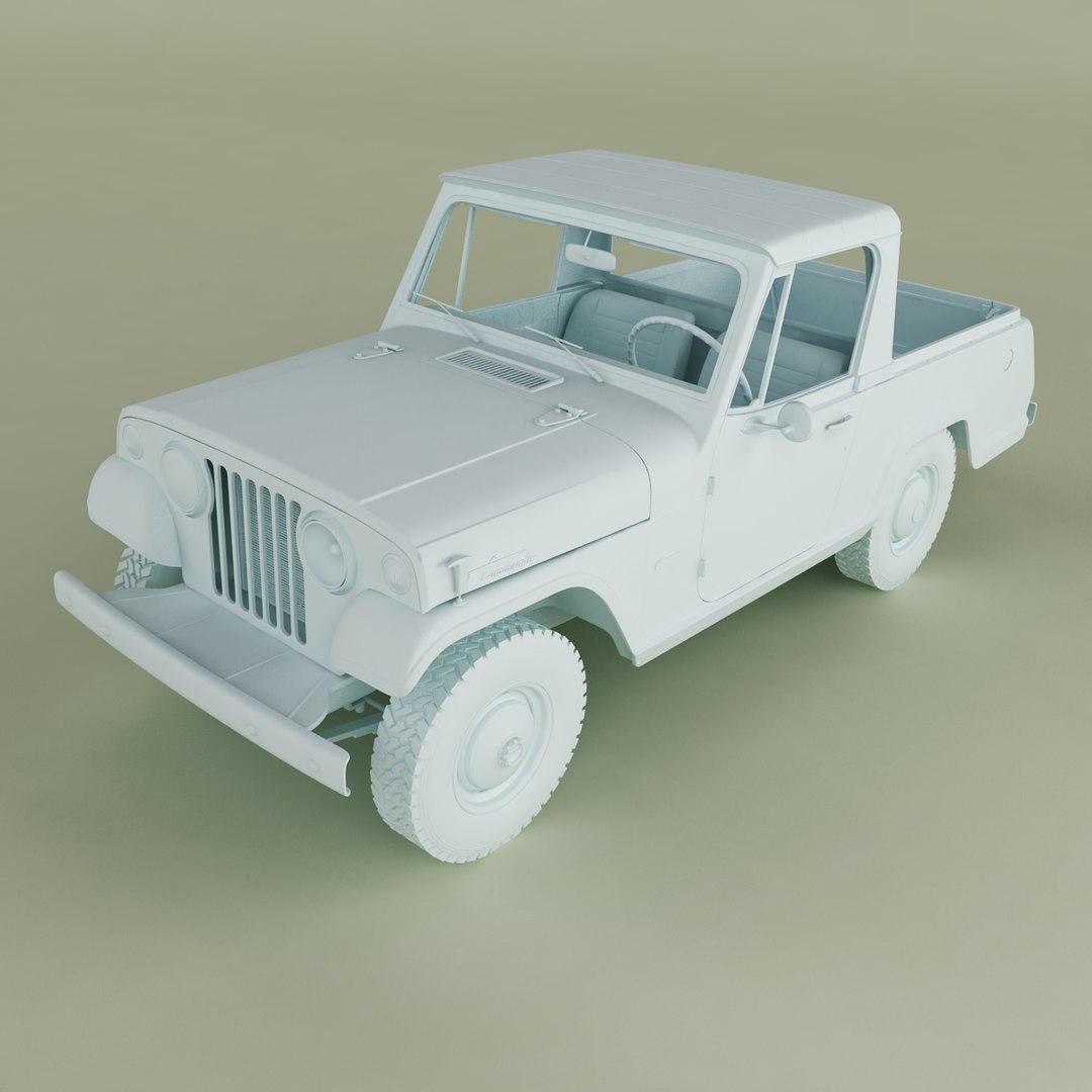 Jeep Jeepster Commando Pick Up 3D Model - TurboSquid 2136072
