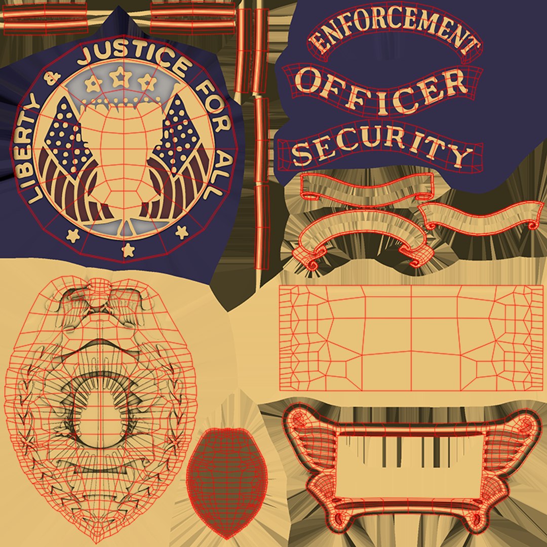 3D police badge model - TurboSquid 1677263