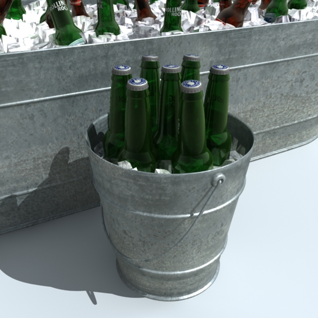 beer buckets 3d model