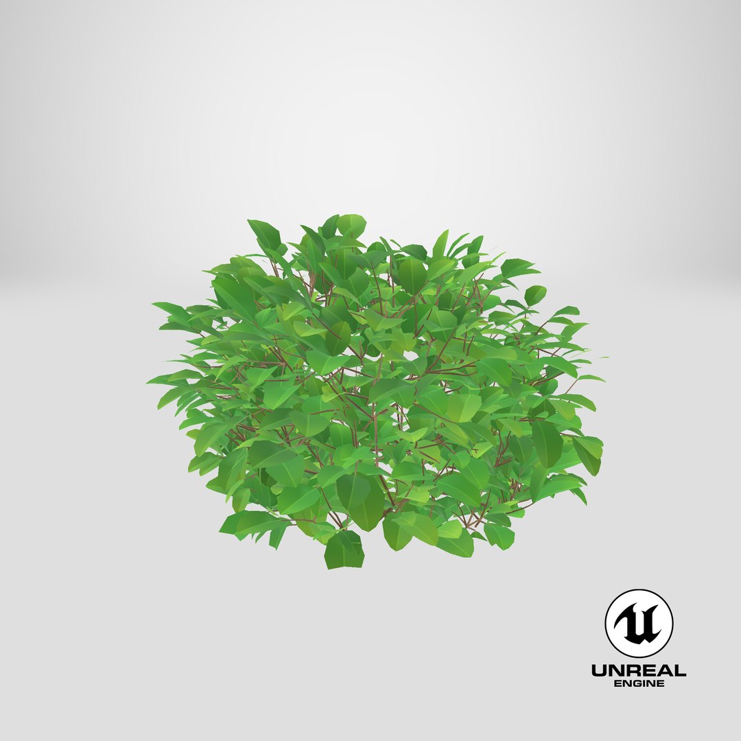 Cartoon Bush 01 3D - TurboSquid 1941410