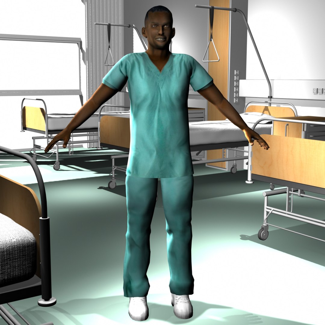 3d model male medical staff 05