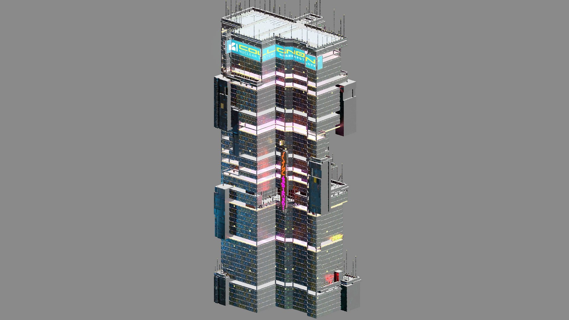 3D Sci-Fi Futuristic Cyberpunk Sci Fi City Building Skyscraper 09 ...