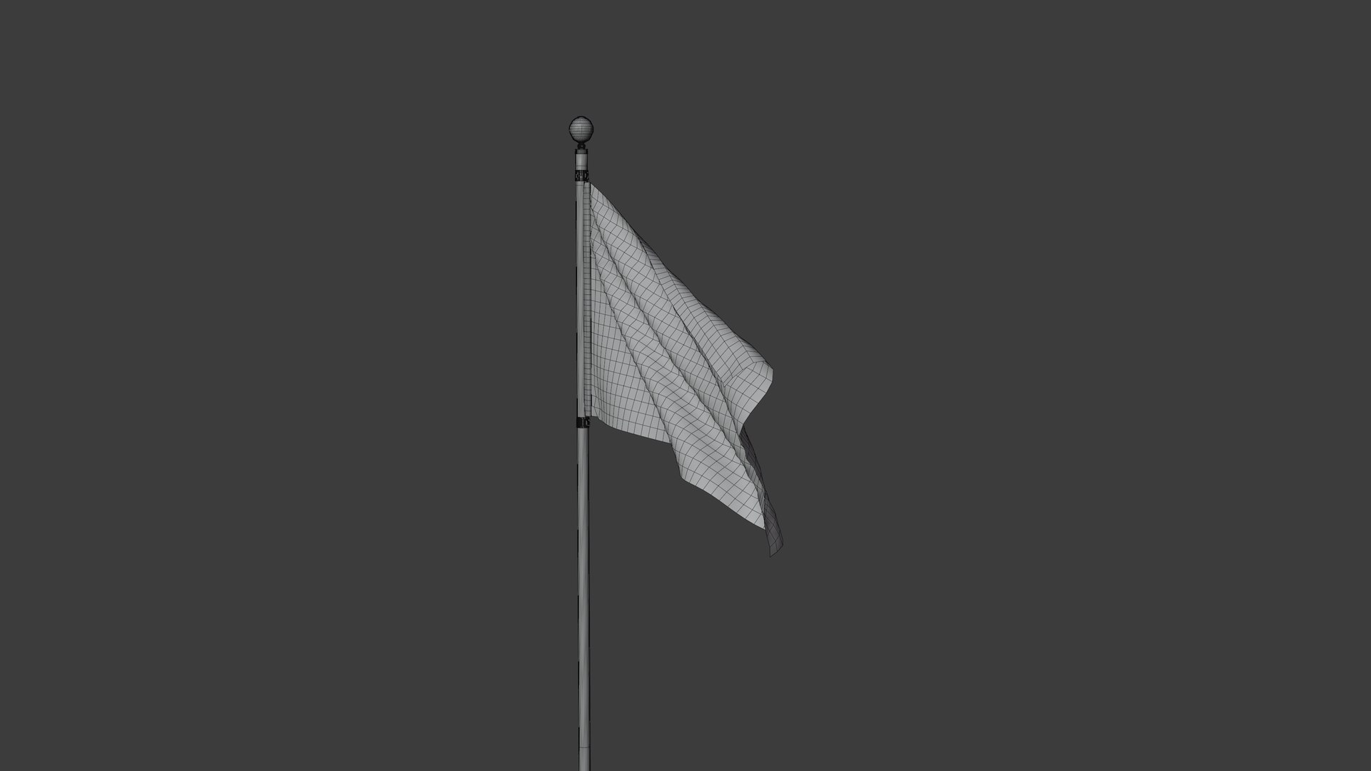 3D Flag Flagpole Model - TurboSquid 1691387