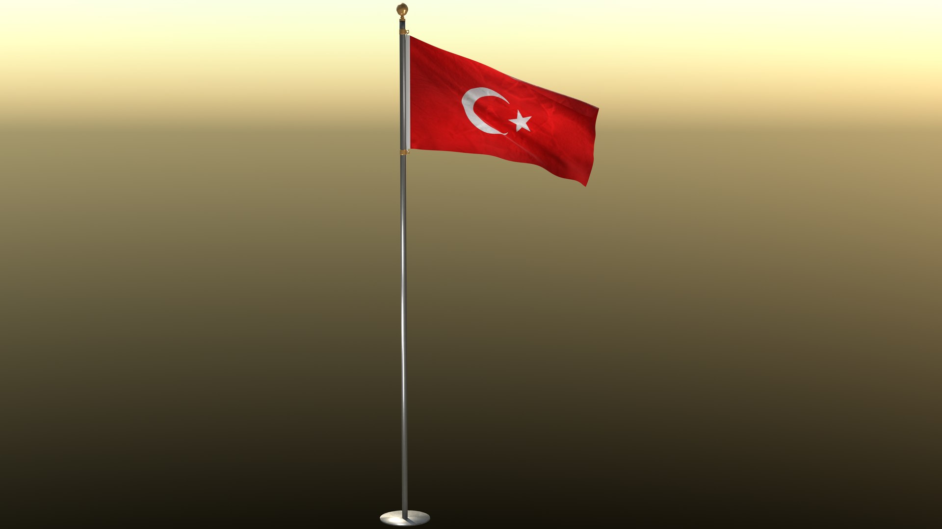 3D Flag Flagpole Model - TurboSquid 1691387
