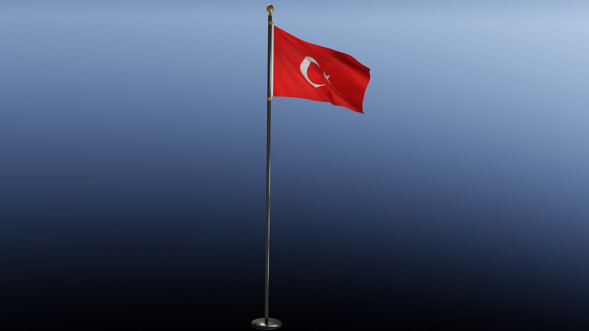 3D Flag Flagpole Model - TurboSquid 1691387