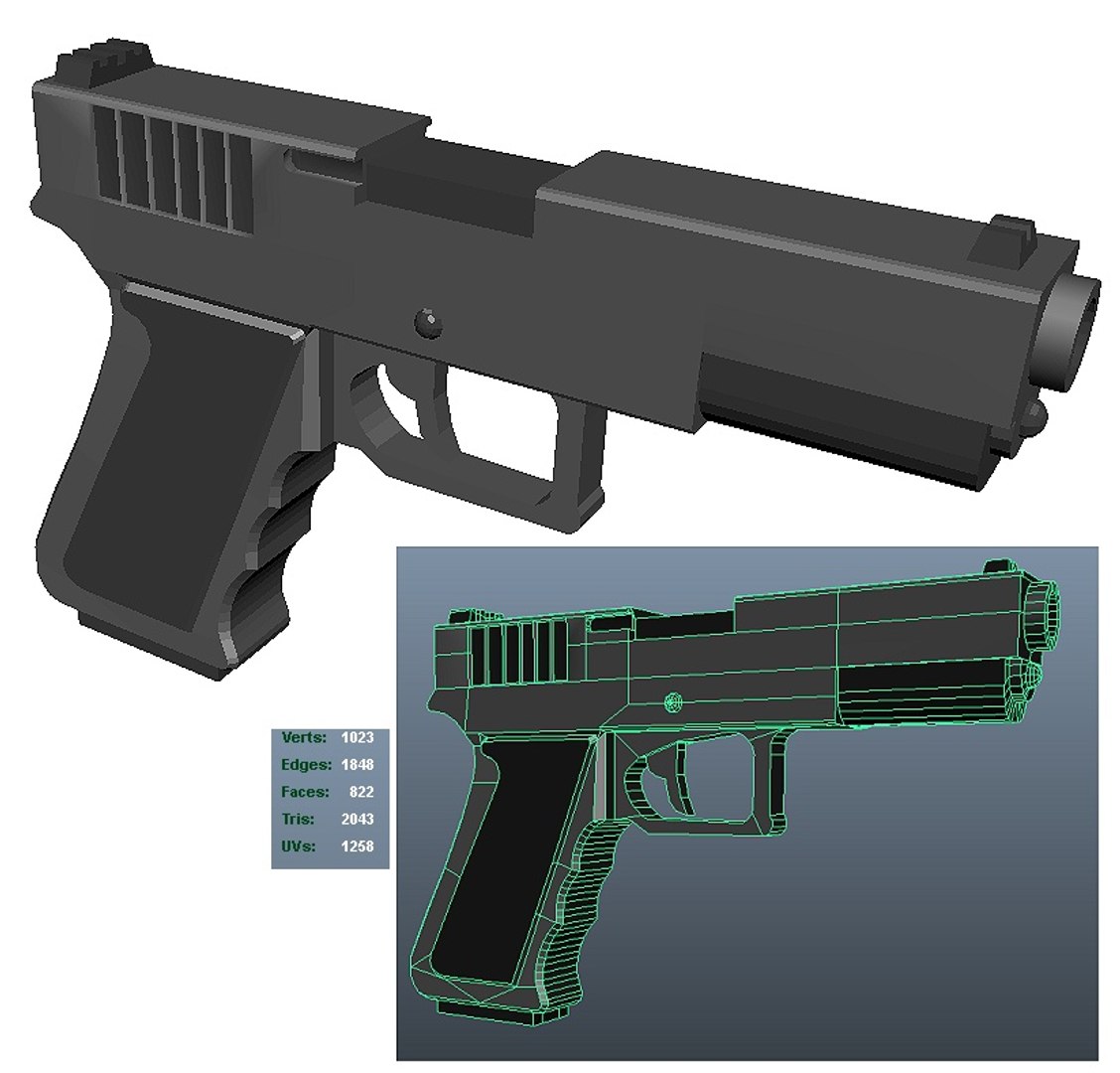 Glock Gun 3D Model - TurboSquid 1260406