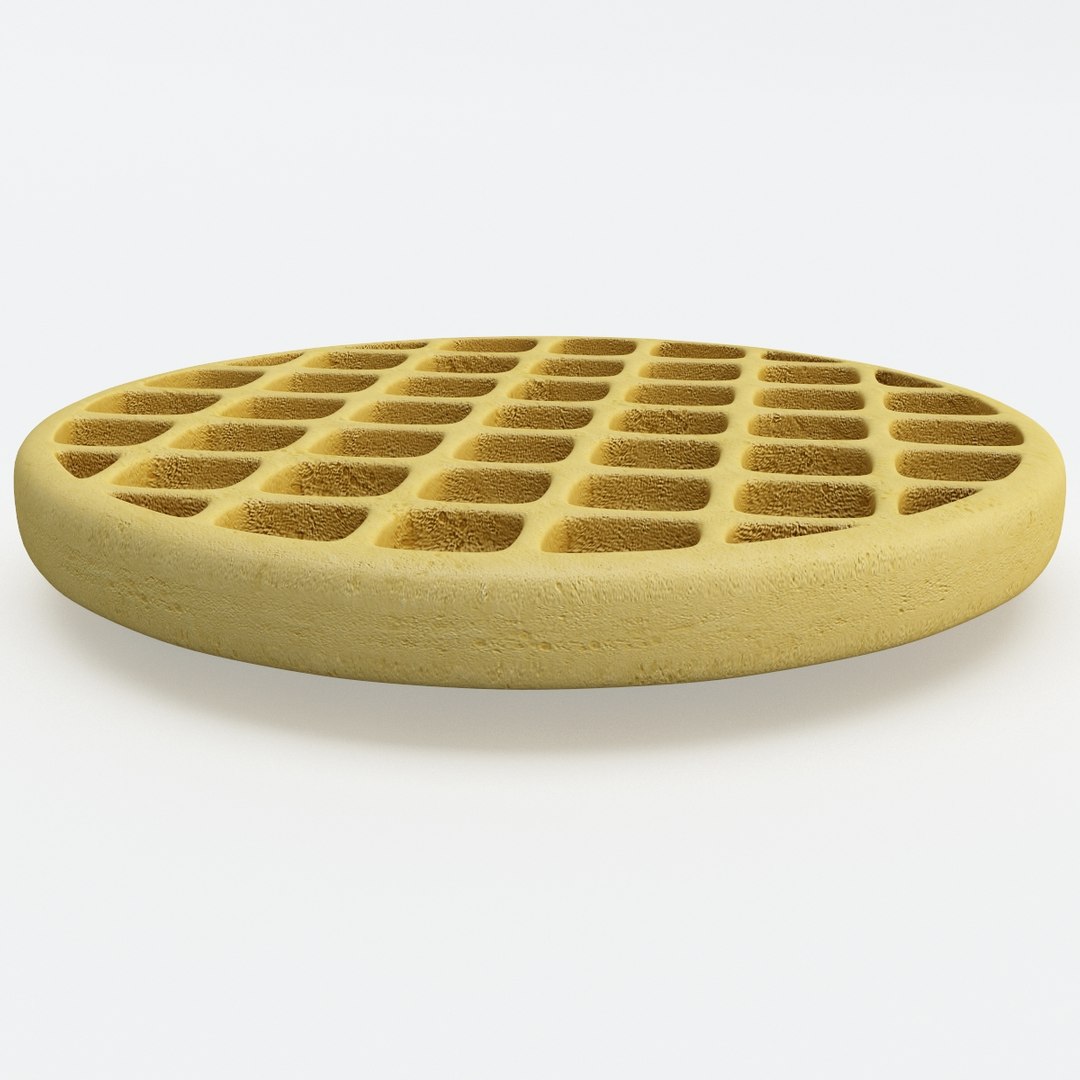 3d American Waffles Model