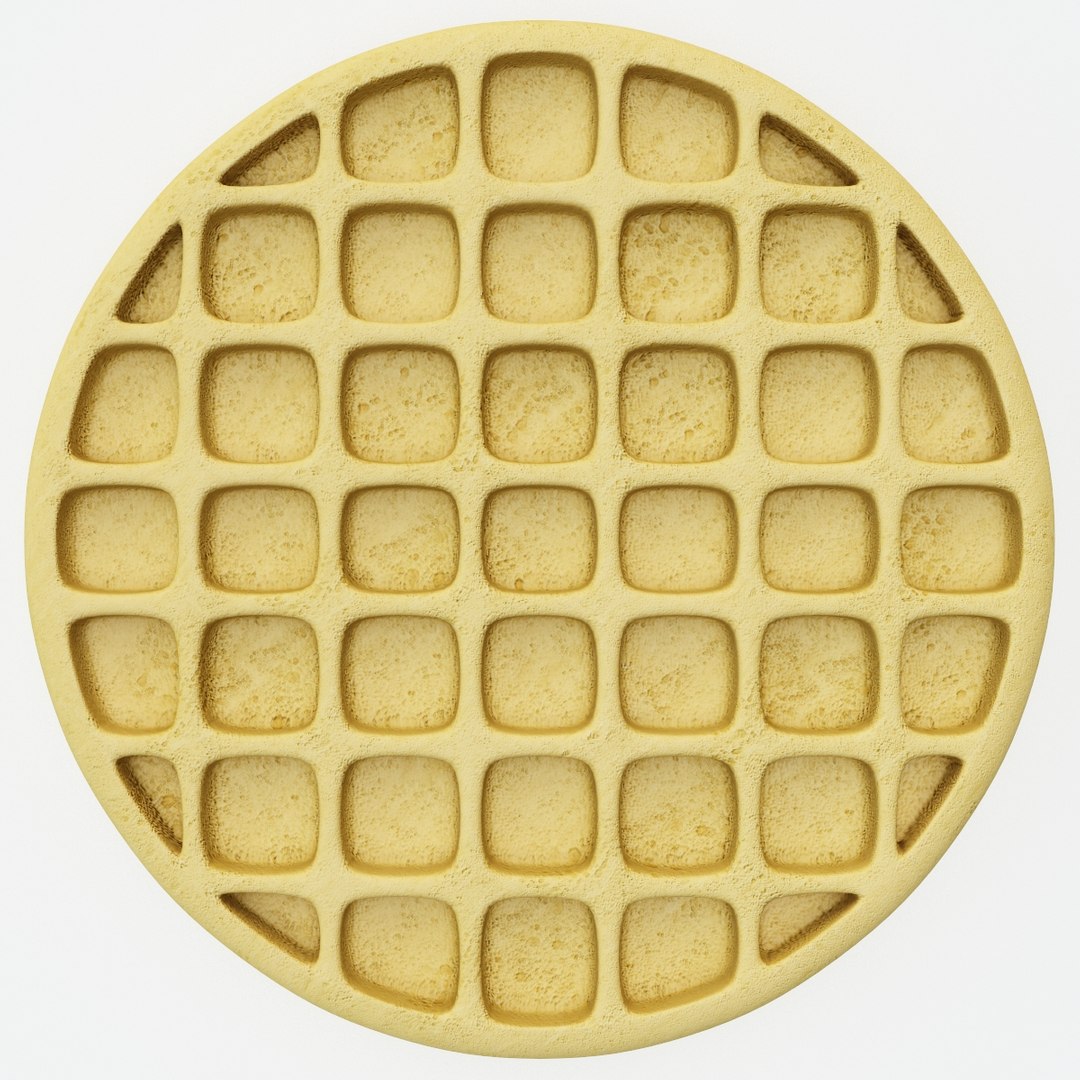 3d American Waffles Model