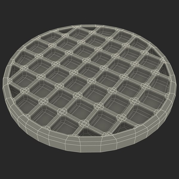 3d american waffles model
