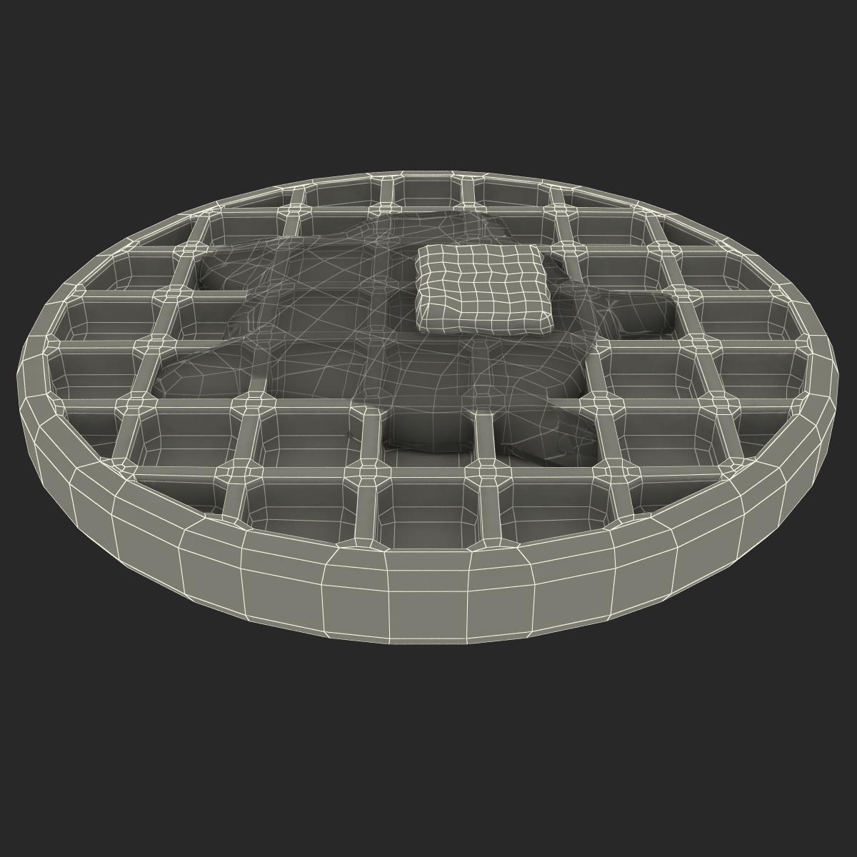 3d american waffles model
